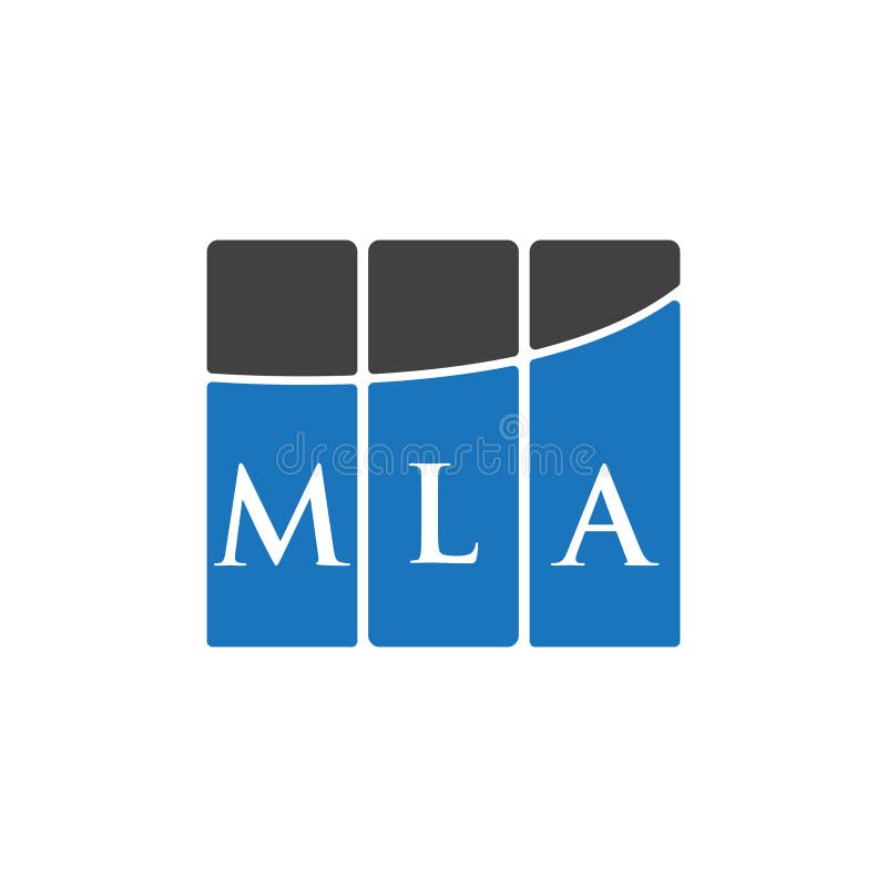 Mla Letter Logo Design On Black Backgroundmla Creative Initials Letter Logo Concept Stock