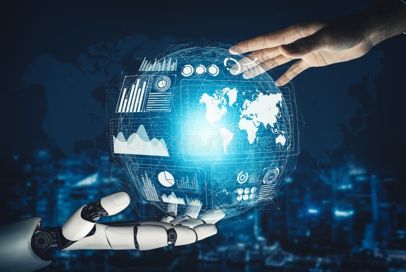 Mlb Futuristic Ai Thinking Droid Robot Artificial Intelligence Concept ...