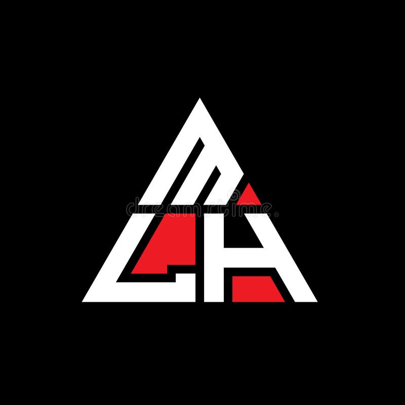 MLH Triangle Letter Logo Design with Triangle Shape. MLH Triangle Logo ...