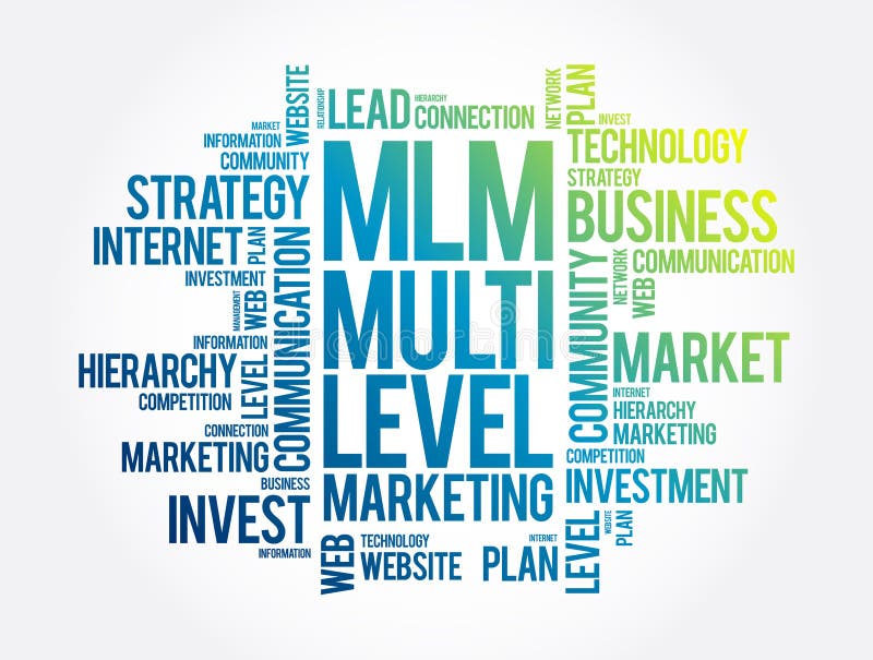 MLM - Multi Level Marketing Word Cloud, Business Concept Background ...