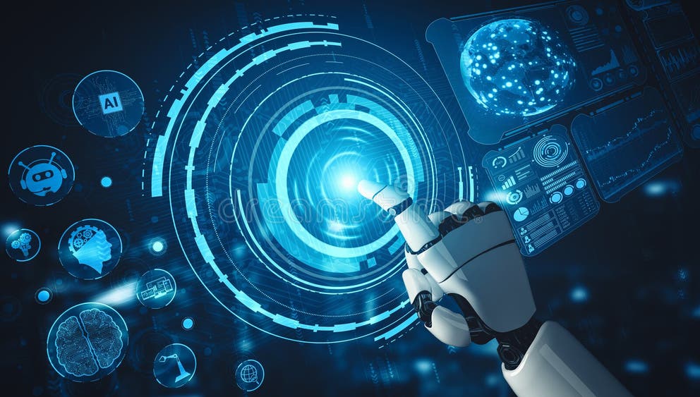 MLP Future Artificial Intelligence and Machine Learning for AI Droid Robot or Cyborg Stock ...