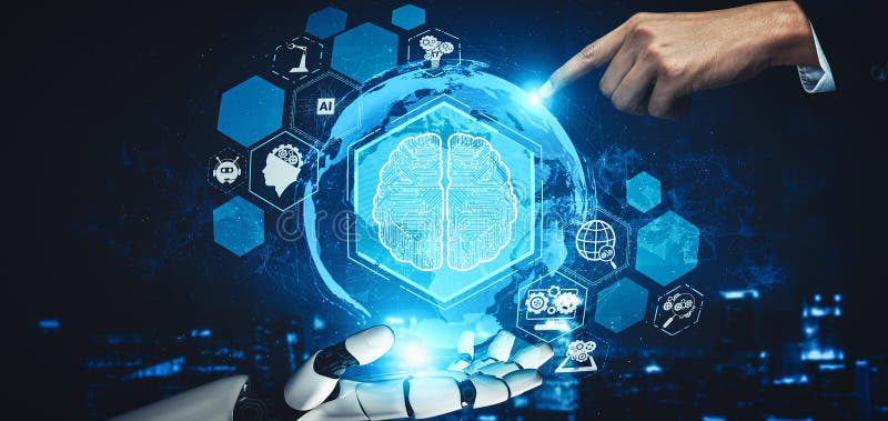 MLP Future Artificial Intelligence and Machine Learning for AI Droid Robot or Cyborg Stock ...