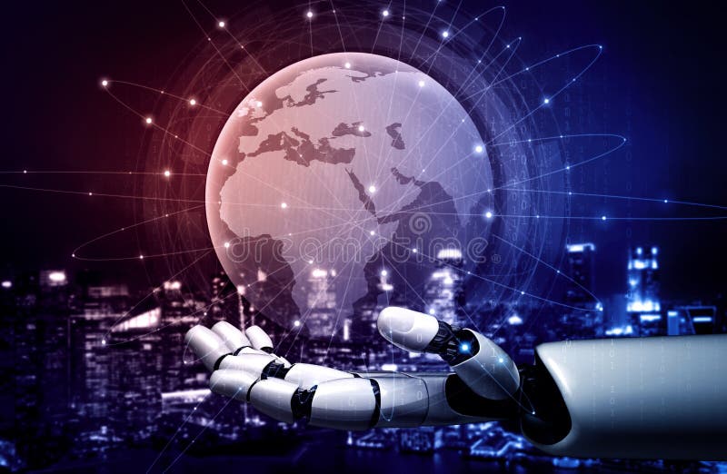 MLP Future Artificial Intelligence Robot and Cyborg. Stock Illustration ...