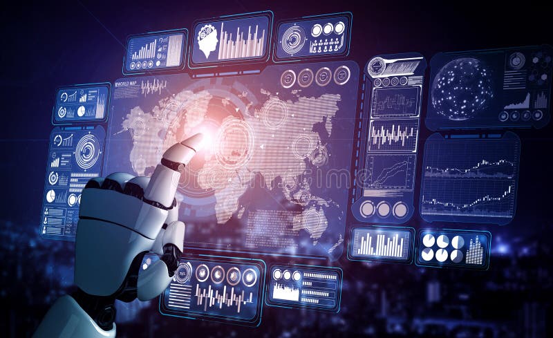 MLP Future Artificial Intelligence Robot and Cyborg. Stock Illustration ...