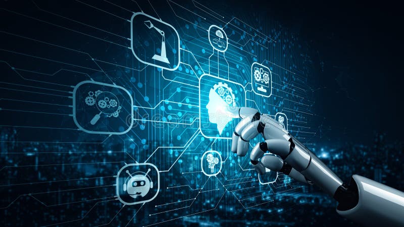 MLP Future Artificial Intelligence Robot and Cyborg. Stock Illustration ...