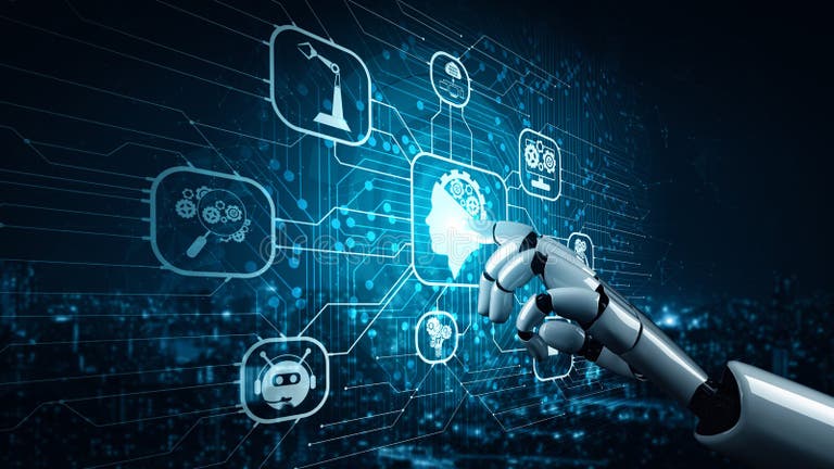 MLP Future Artificial Intelligence Robot and Cyborg. Stock Illustration ...