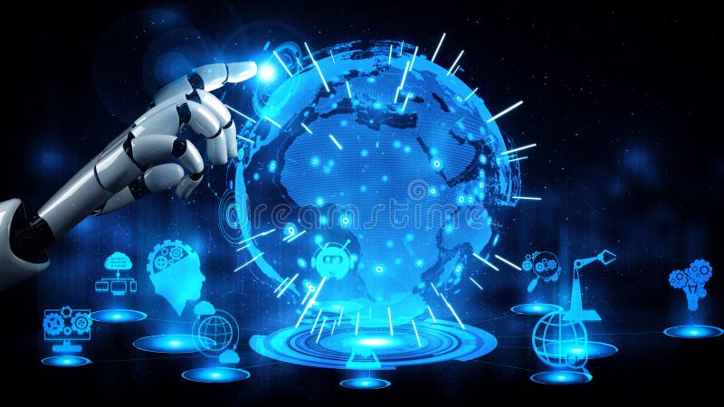 MLP Future Artificial Intelligence Robot and Cyborg. Stock Illustration ...