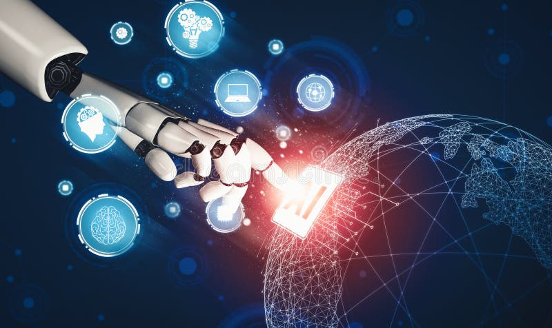 MLP Futuristic AI Thinking of Droid Robot Artificial Intelligence ...