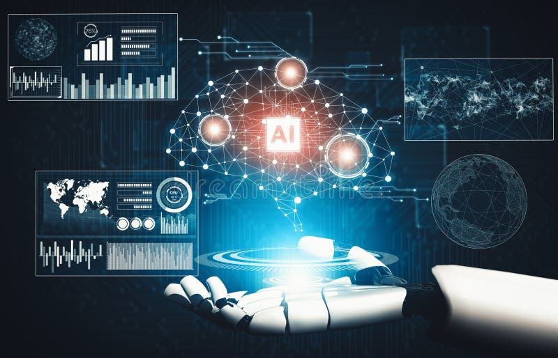 MLP Futuristic AI Thinking of Droid Robot Artificial Intelligence ...