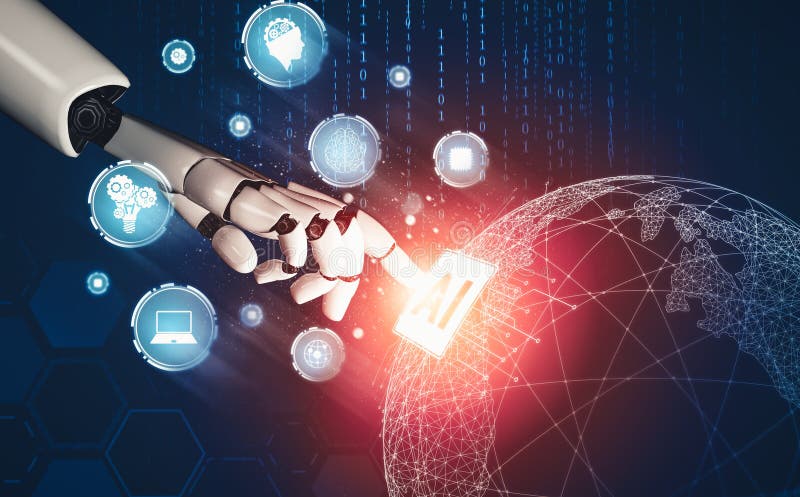 MLP Futuristic AI Thinking of Droid Robot Artificial Intelligence ...