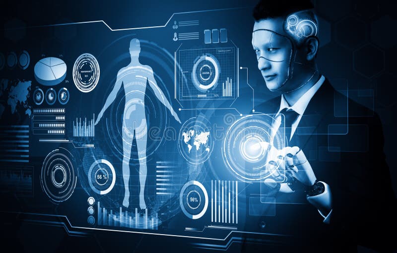 MLP Futuristic AI Thinking of Droid Robot Artificial Intelligence ...