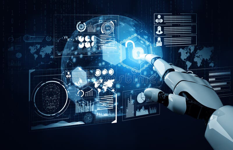 MLP Futuristic Robot Artificial Intelligence Concept. Stock ...