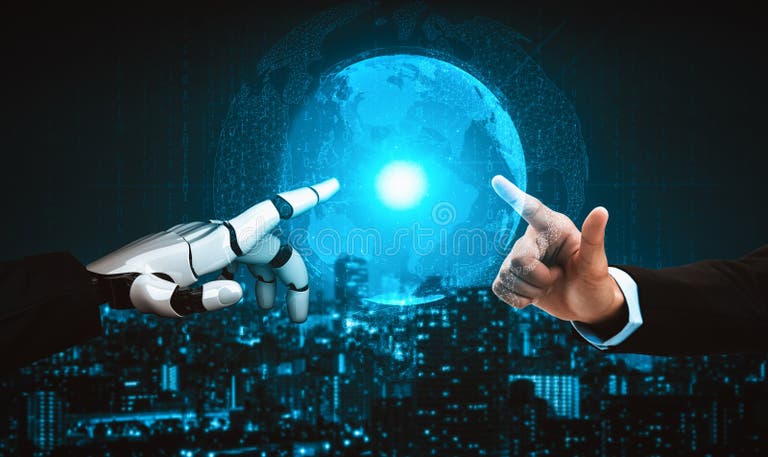 MLP Future Artificial Intelligence and Machine Learning for AI Droid Robot or Cyborg Stock ...