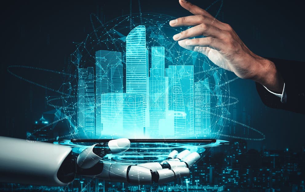 MLP Future Artificial Intelligence and Machine Learning for AI Droid Robot or Cyborg Stock ...