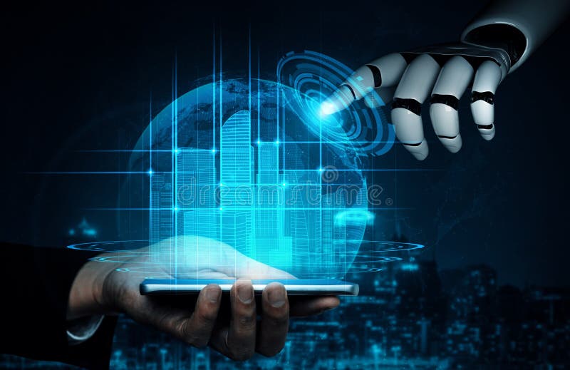 MLP Future Artificial Intelligence Robot and Cyborg. Stock Illustration - Illustration of ...