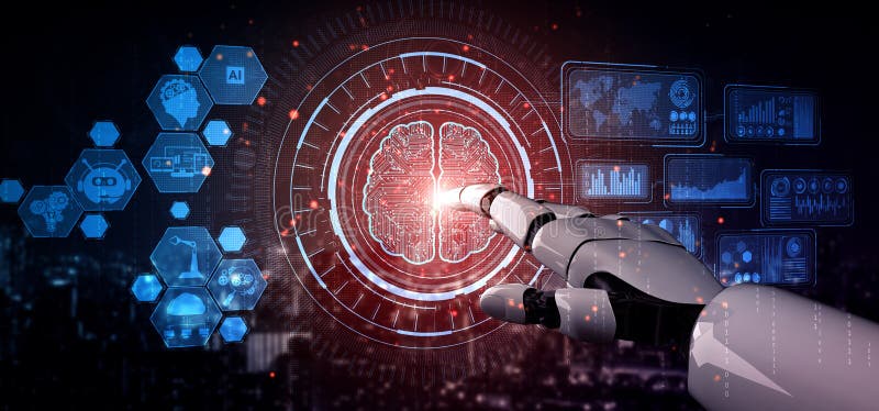 MLP Future Artificial Intelligence Robot and Cyborg. Stock Illustration ...