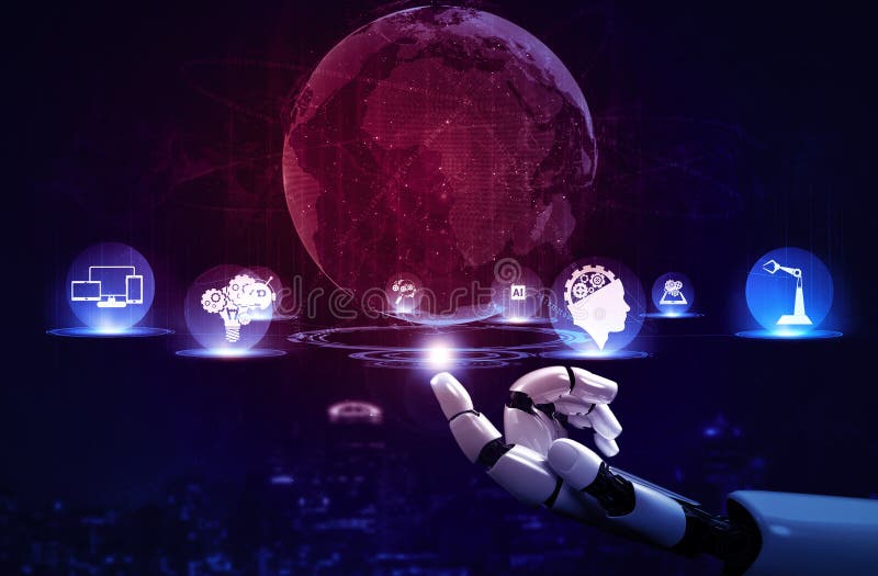 MLP Future Artificial Intelligence Robot and Cyborg. Stock Illustration ...