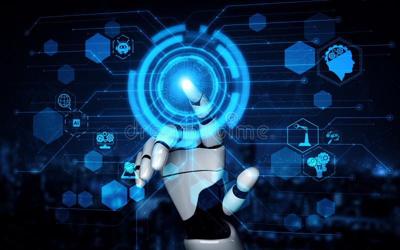 MLP Future Artificial Intelligence Robot and Cyborg. Stock Illustration ...