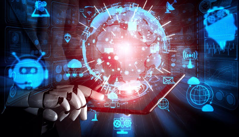 MLP Future Artificial Intelligence Robot and Cyborg. Stock Illustration - Illustration of ...