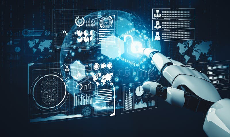 MLP Futuristic AI Thinking of Droid Robot Artificial Intelligence ...