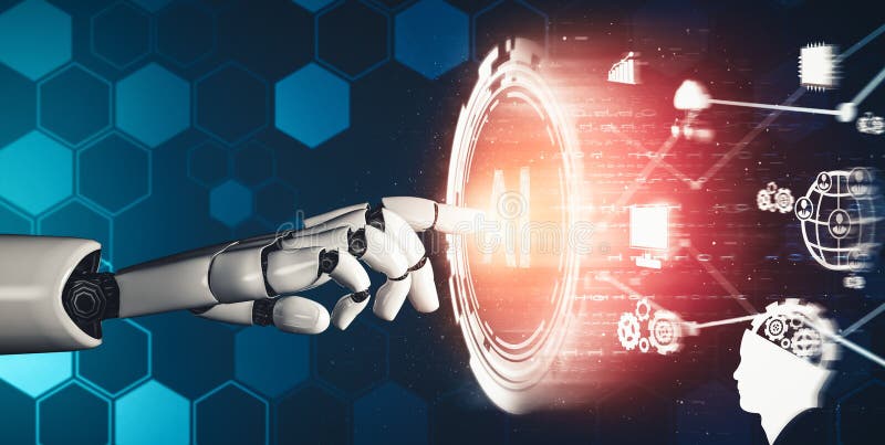 MLP Futuristic AI Thinking of Droid Robot Artificial Intelligence ...