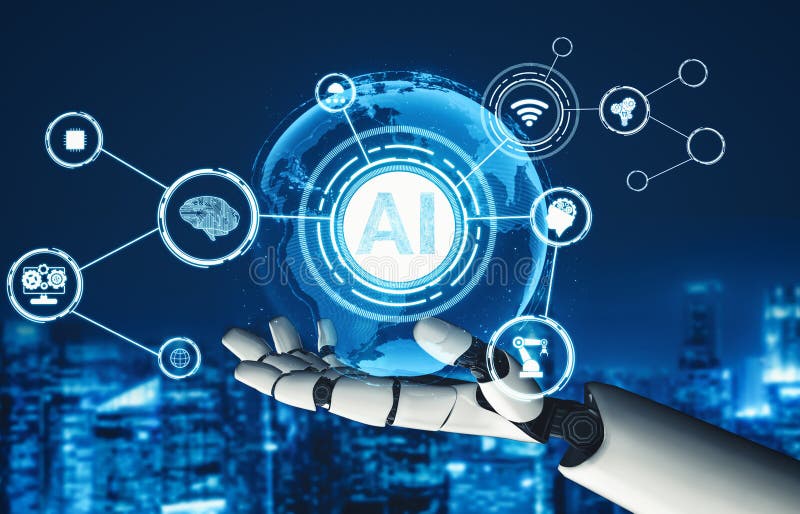 MLP Futuristic AI Thinking of Droid Robot Artificial Intelligence ...