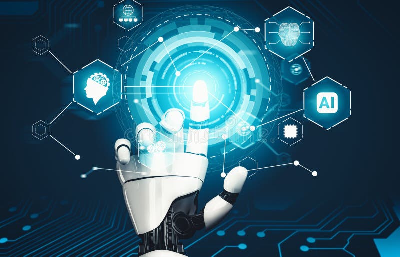 MLP Futuristic AI Thinking of Droid Robot Artificial Intelligence ...