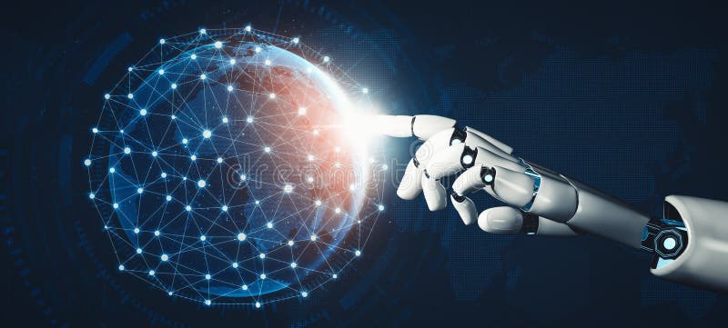 MLP Futuristic AI Thinking of Droid Robot Artificial Intelligence ...