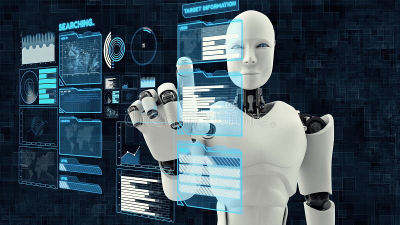 MLP Futuristic Robot, Artificial Intelligence CGI Big Data Analytics ...