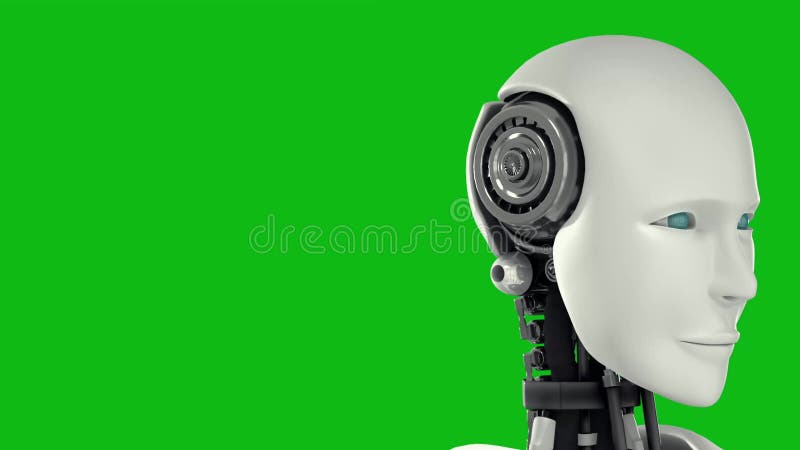 Futuristic Robot Sorting Recyclables in Industrial Setting Stock ...