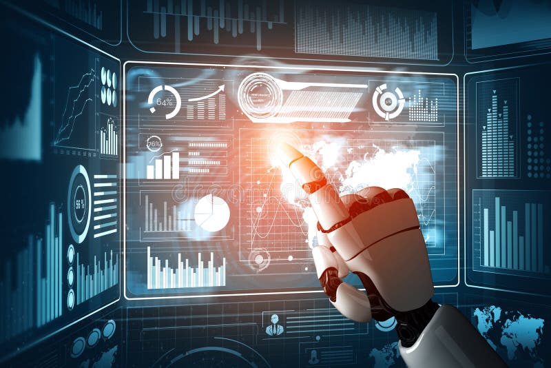 MLP Futuristic Robot Artificial Intelligence Concept. Stock ...