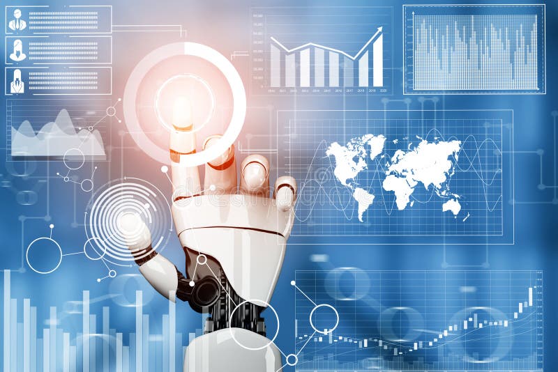 MLP Futuristic Robot Artificial Intelligence Concept. Stock Photo ...