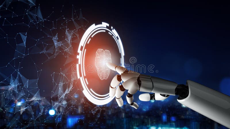 MLP Futuristic Robot Artificial Intelligence Concept. Stock ...