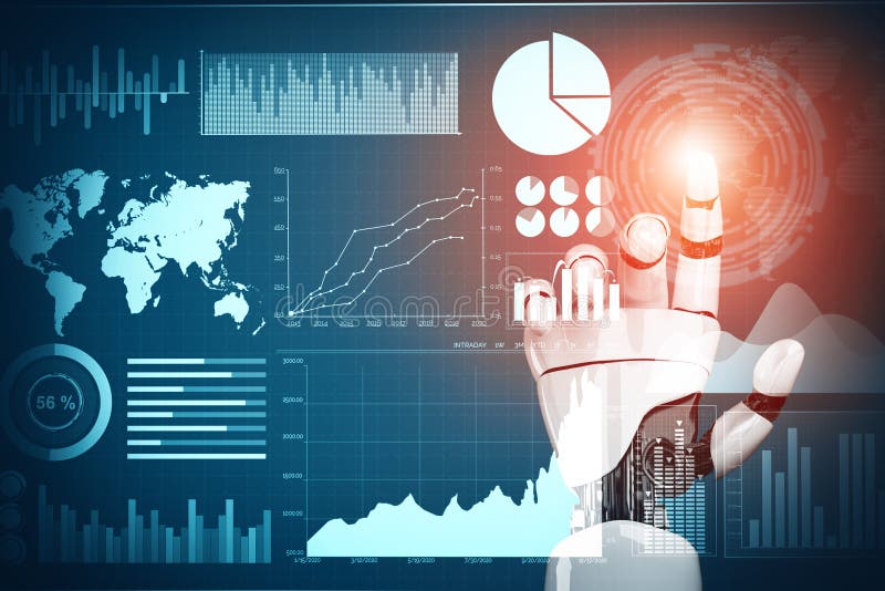 MLP Futuristic Robot Artificial Intelligence Concept. Stock ...