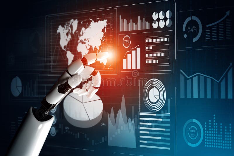 MLP Futuristic Robot Artificial Intelligence Concept. Stock ...