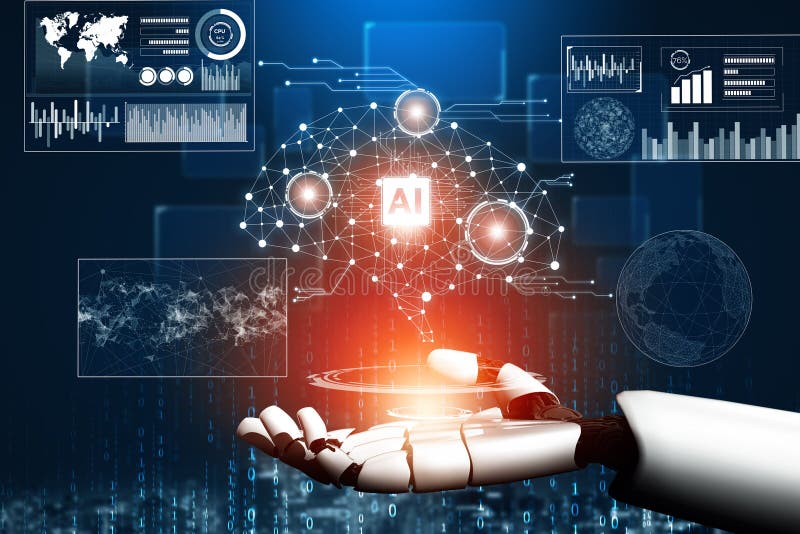 MLP Futuristic Robot Artificial Intelligence Concept. Stock ...