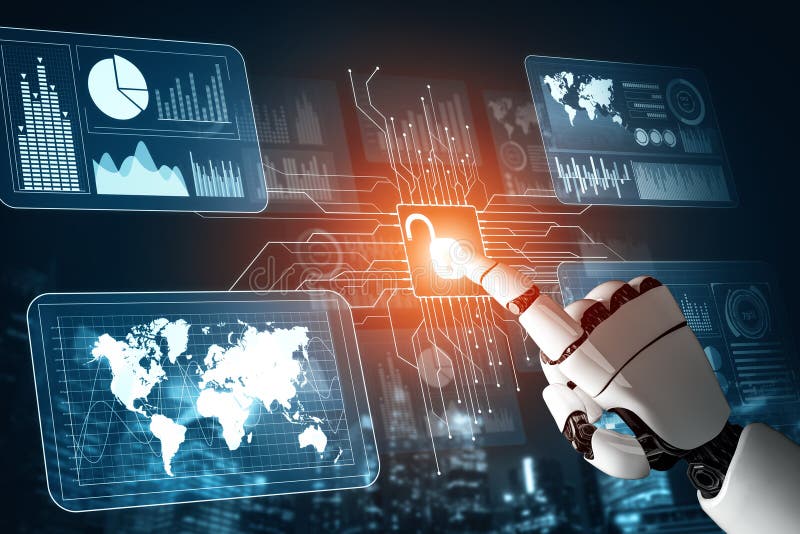 MLP Futuristic Robot Artificial Intelligence Concept. Stock ...