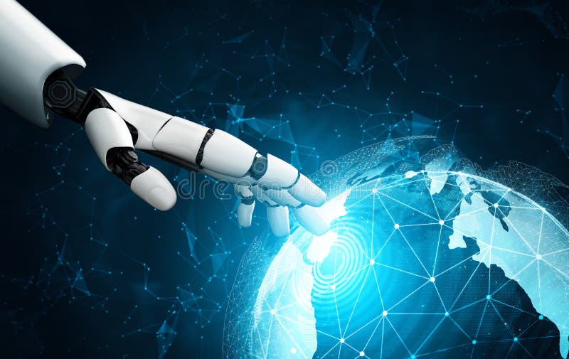 MLP Futuristic Robot Artificial Intelligence Concept. Stock ...