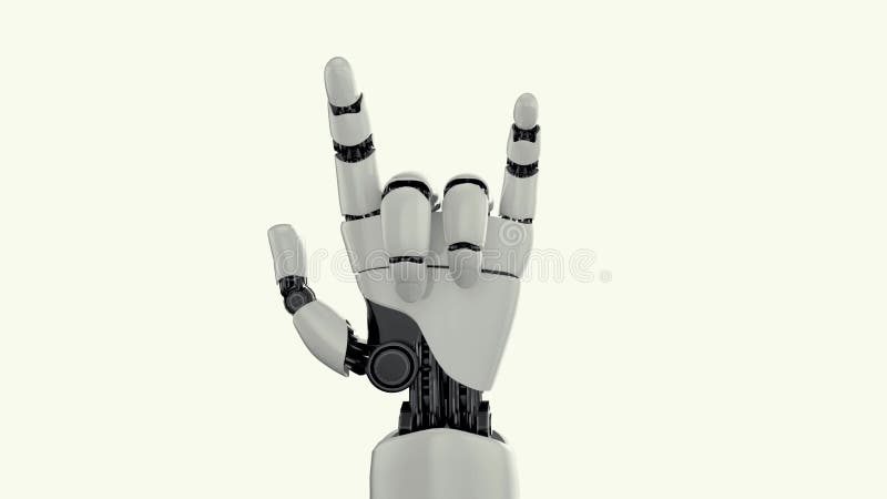 MLP Robot Hand on White Background and Green Screen Generated by 3D ...