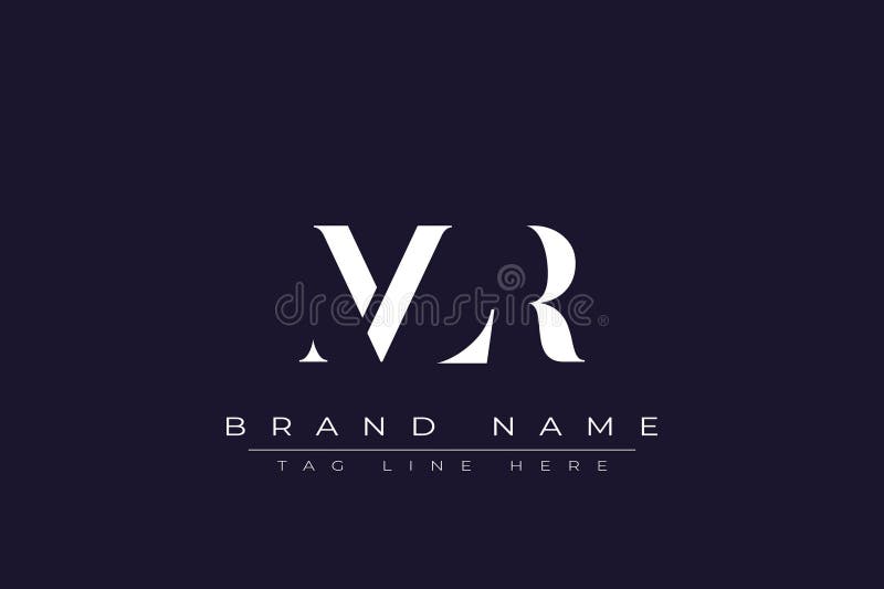 MLR Abstract Letter Logo Design Stock Vector - Illustration of sign ...
