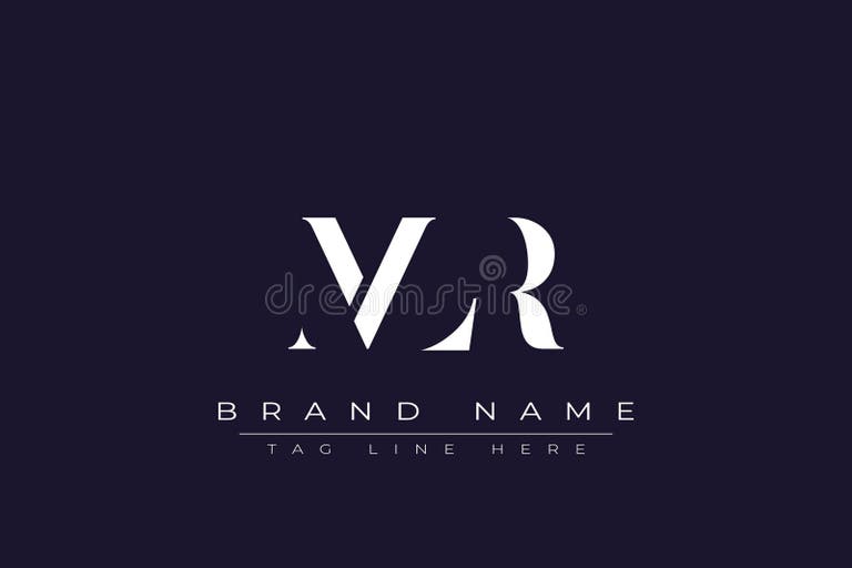 MLR Abstract Letter Logo Design Stock Vector - Illustration of sign ...