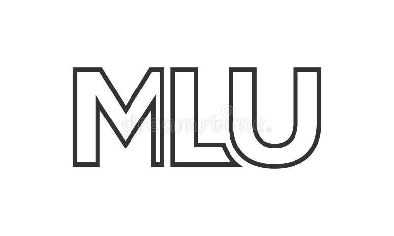 MLU Logo Design Template with Strong and Modern Bold Text. Initial ...