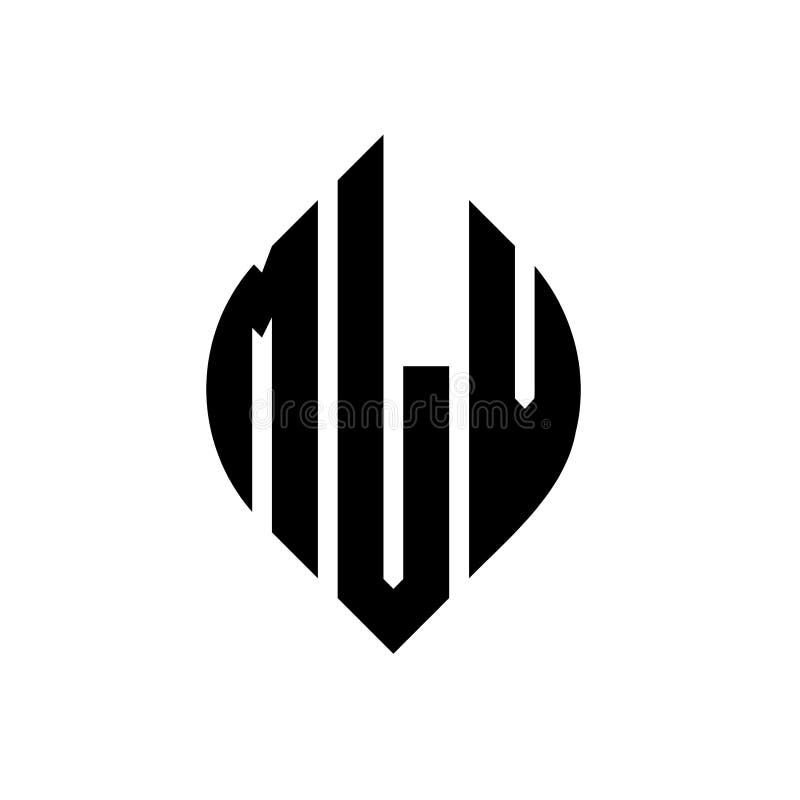 MLV Circle Letter Logo Design with Circle and Ellipse Shape. MLV ...