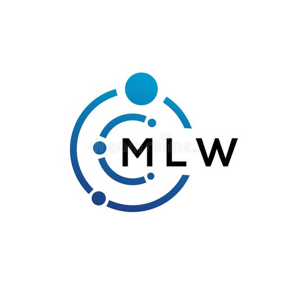 MLW Letter Technology Logo Design on White Background. MLW Creative ...