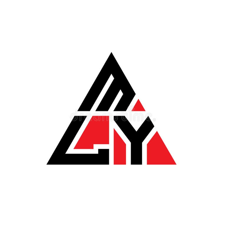 MLY Triangle Letter Logo Design with Triangle Shape. MLY Triangle Logo ...