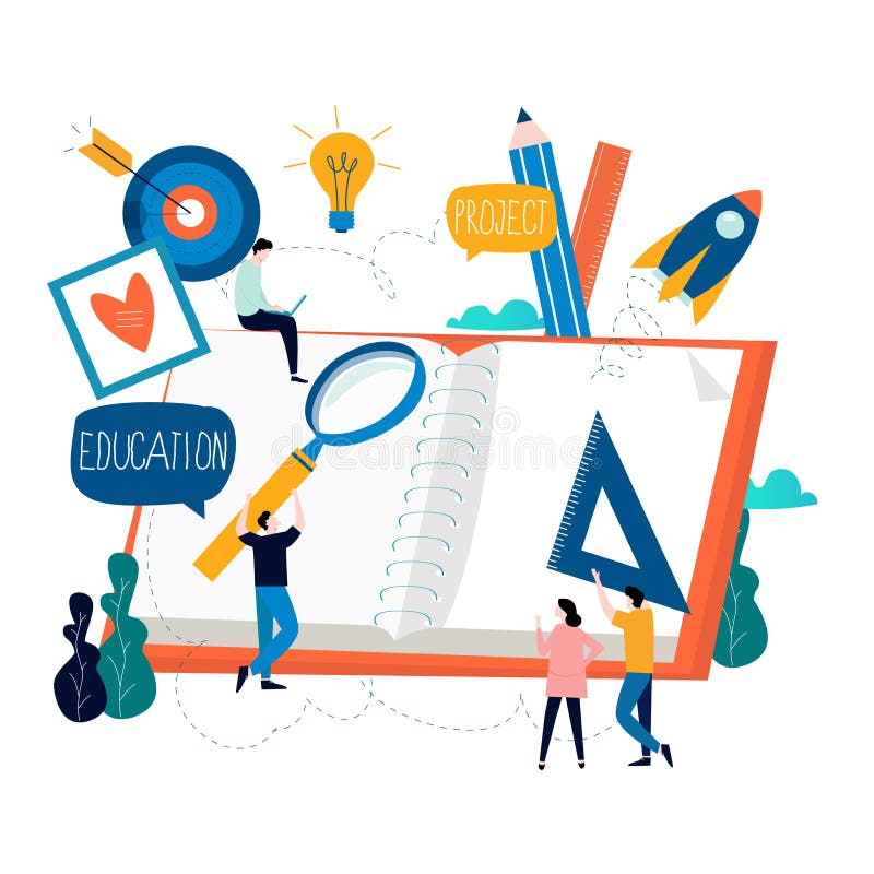 Education, Online Training Courses, Distance Education Flat Vector ...