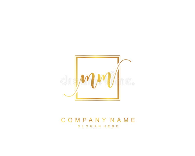 Initial MM Signature Logo Template Vector Stock Vector - Illustration ...