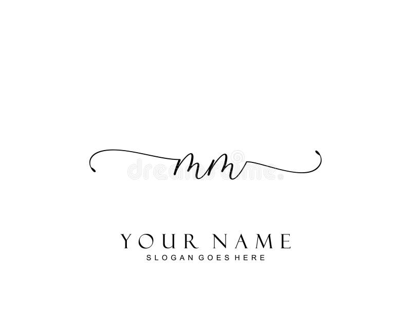 Initial MM Signature Logo Template Vector Stock Vector - Illustration ...
