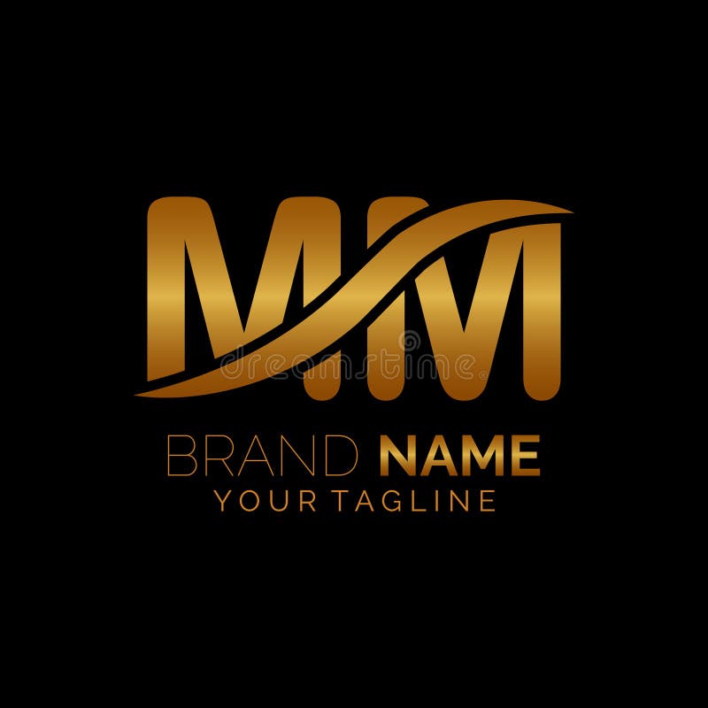 MM logo design. stock vector. Illustration of signage - 363620071