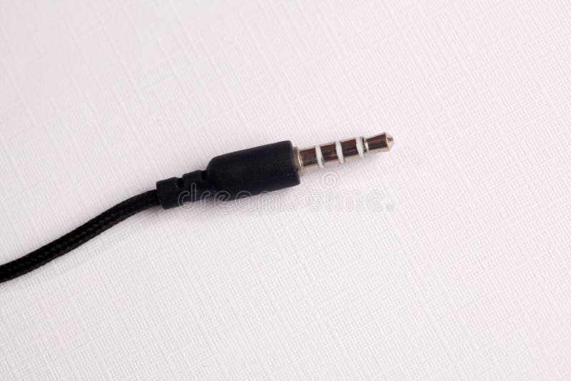 3.5 Mm Aux Audio Jack Isolated on a White Background Stock Image ...